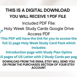 Holy Week Story Study Cards, Printable Easter Advent Devotional, Easter ...