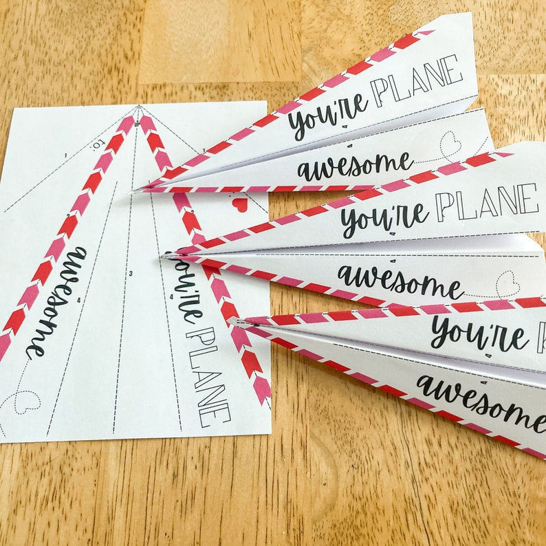 Paper Airplane Valentines Printable, You're Plane Awesome Valentines ...