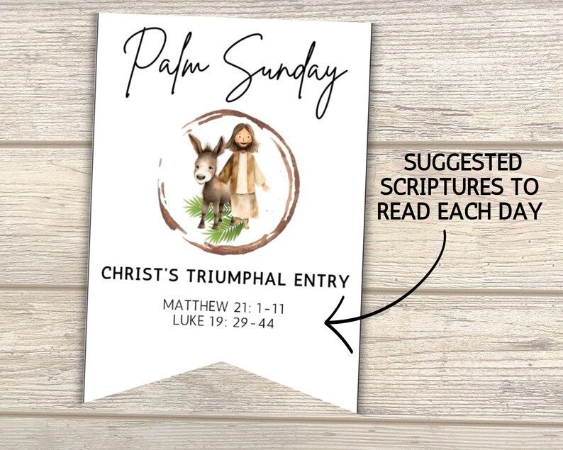 LDS Holy Week Study Cards, Printable Easter Advent, Easter Bible Study ...