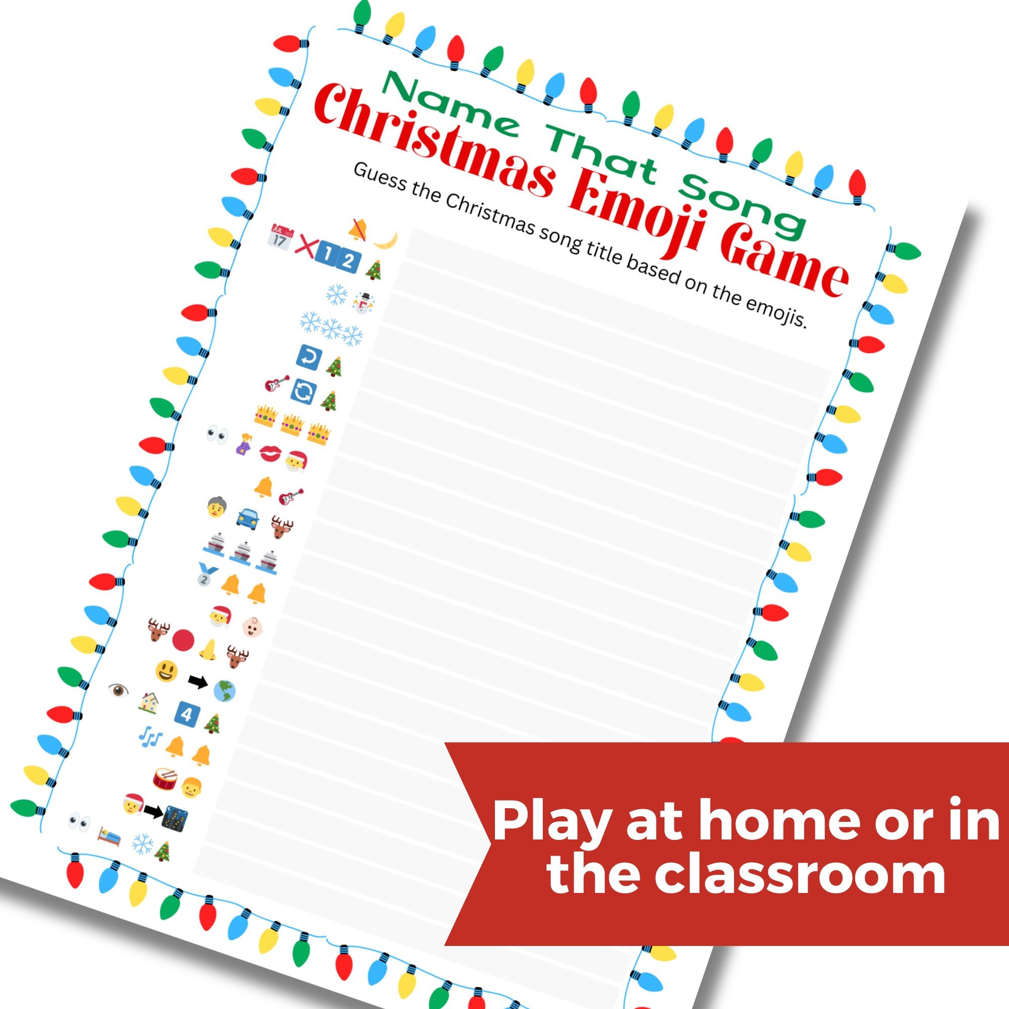 Christmas Song Emoji Game | Emoji Puzzle Holiday Game | Christmas Emoji ...