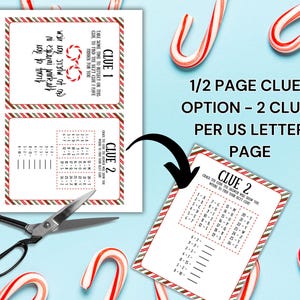 Indoor Candy Cane Scavenger Hunt, Candy Cane Hunt Escape Room Kit ...