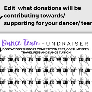 Editable Dance Fundraiser, Support My Season Fundraiser Flyer Editable ...