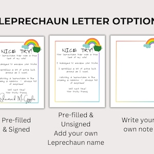 Leprechaun Letter for Kids Printable, Leprechaun Trap Note, St. Patrick ...