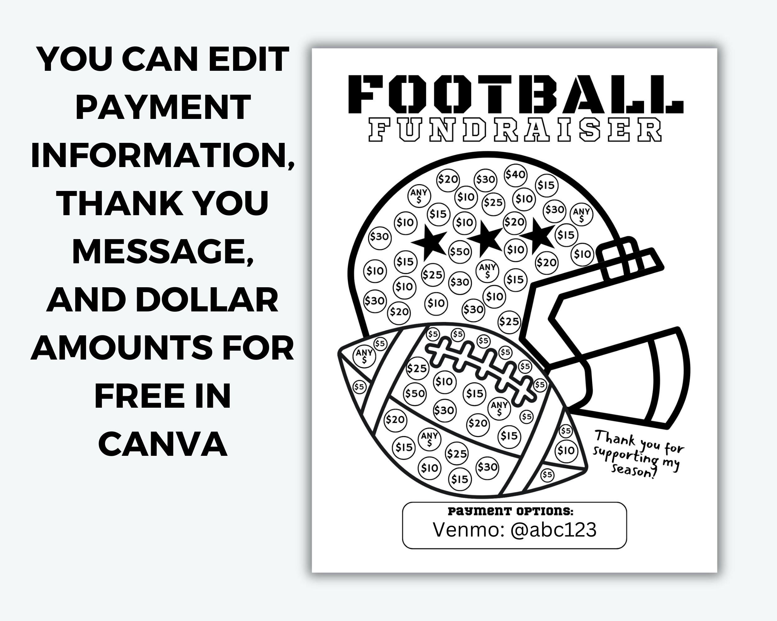 Editable Football Fundraiser Template, Easy Football Fundraiser Flyer ...