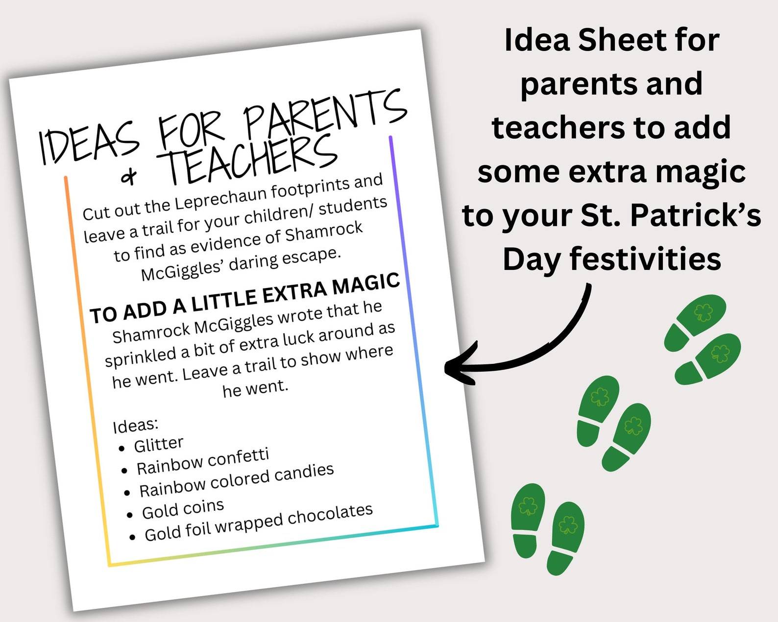 Leprechaun Letter for Kids Printable, Leprechaun Trap Note, St. Patrick ...