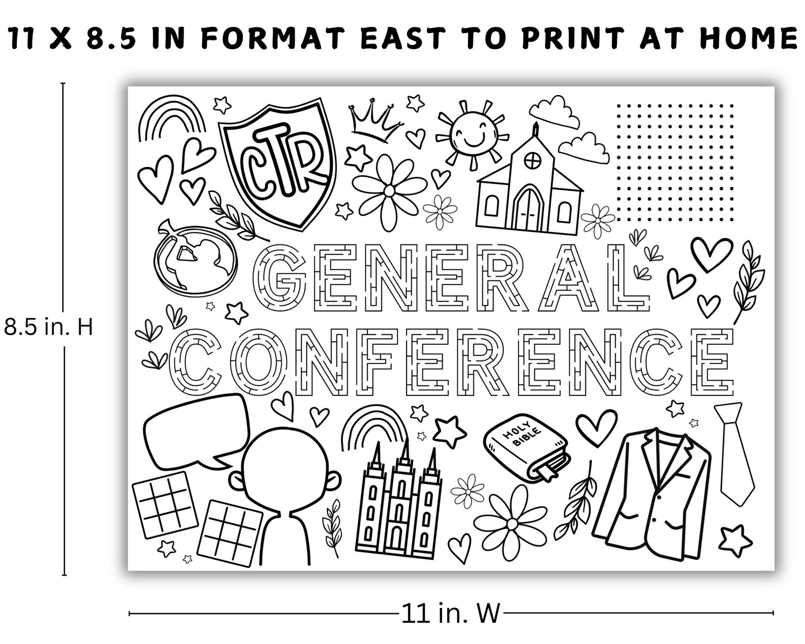 Giant LDS General Conference Coloring Poster, LDS General Conference ...
