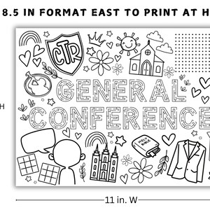 Giant LDS General Conference Coloring Poster, LDS General Conference ...