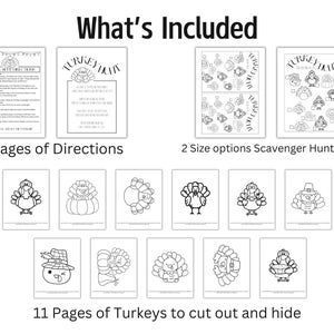 Thanksgiving Turkey Hunt Scavenger Hunt Party Game, Turkey Game for All ...
