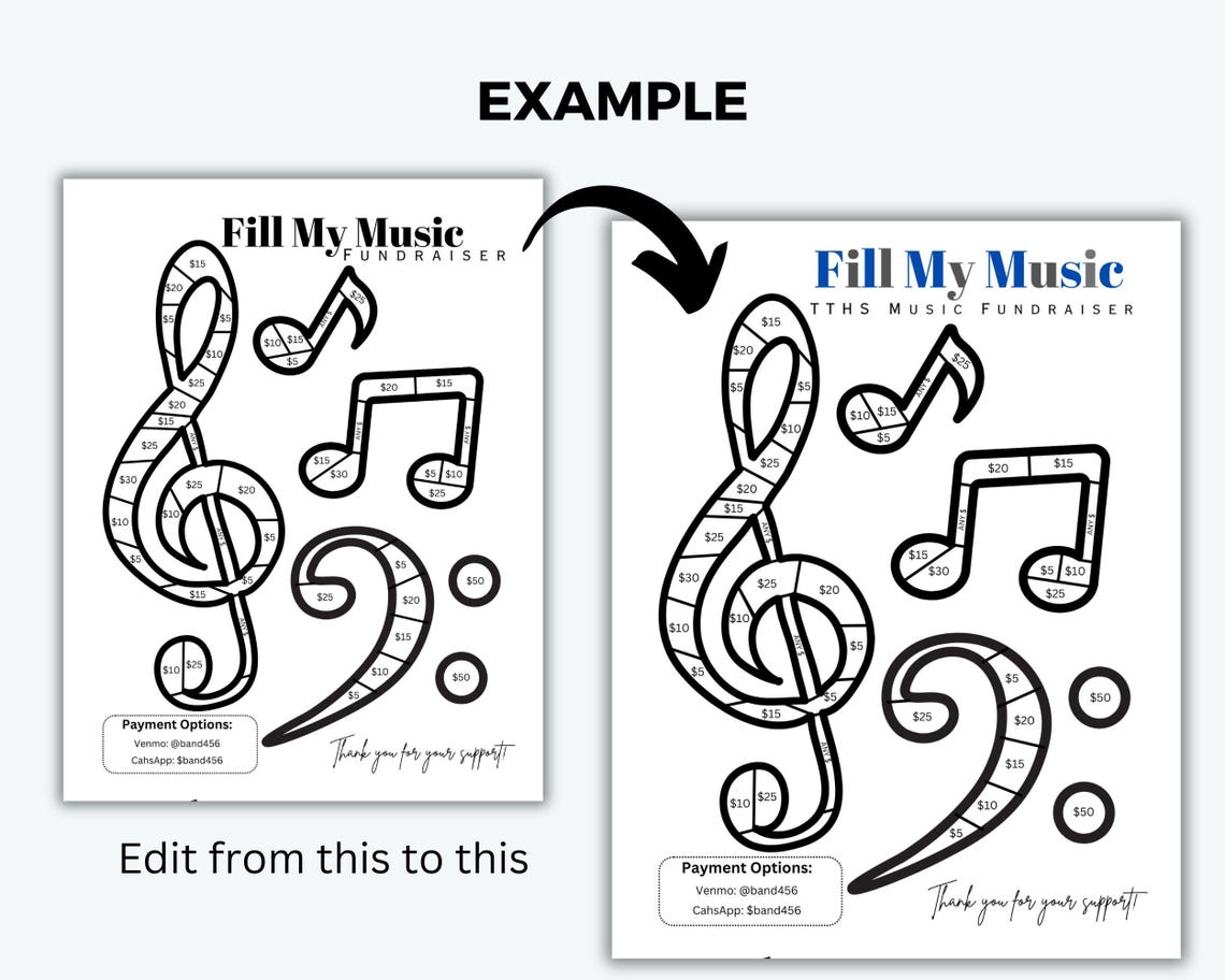 Fill My Music Notes Music Program Fundraiser, Band High School ...