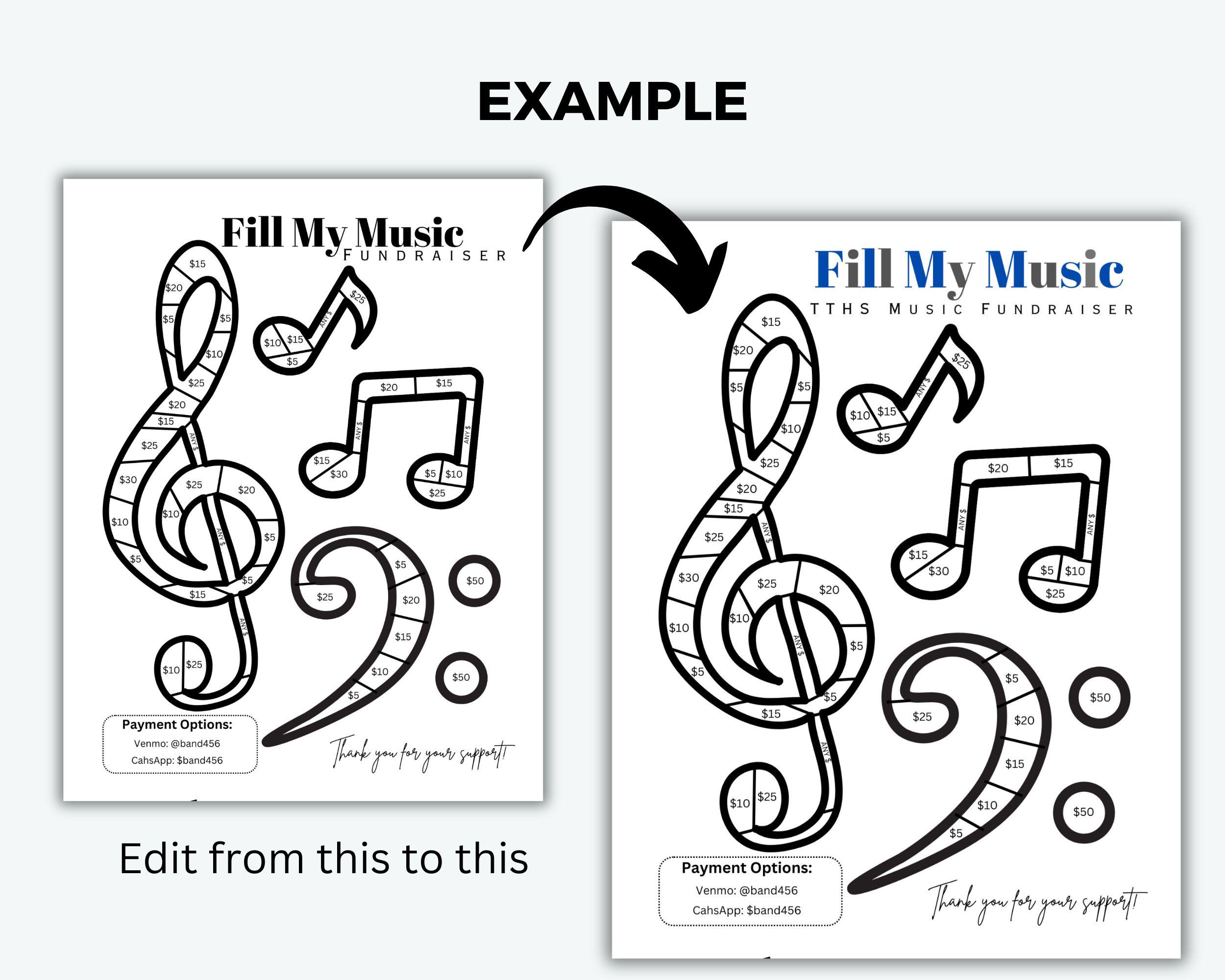 Fill My Music Notes Music Program Fundraiser, Band High School ...
