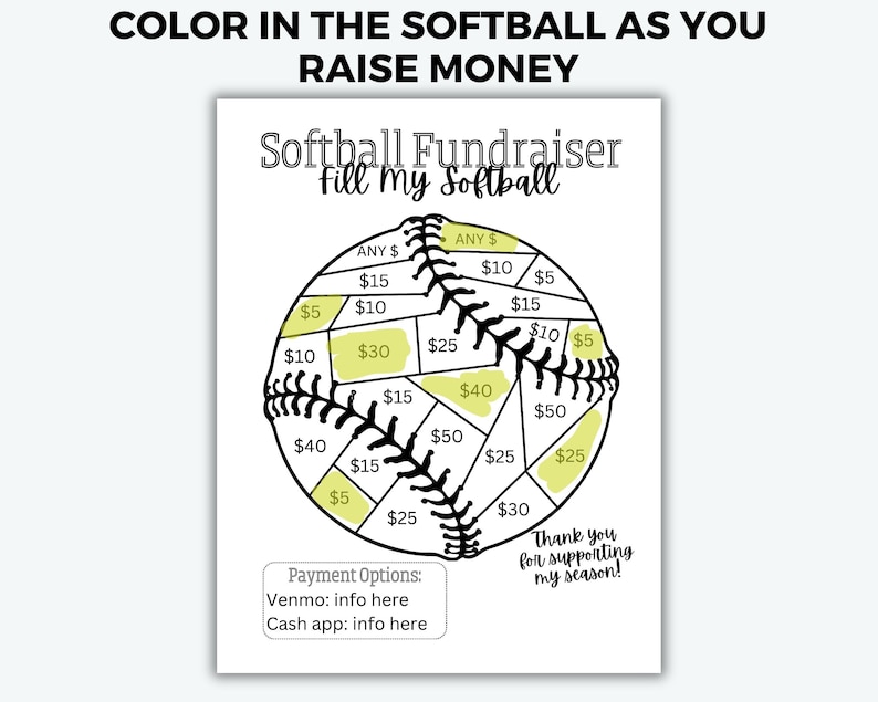 Softball Fundraiser, Editable Softball Fundraiser Printable, Easy ...