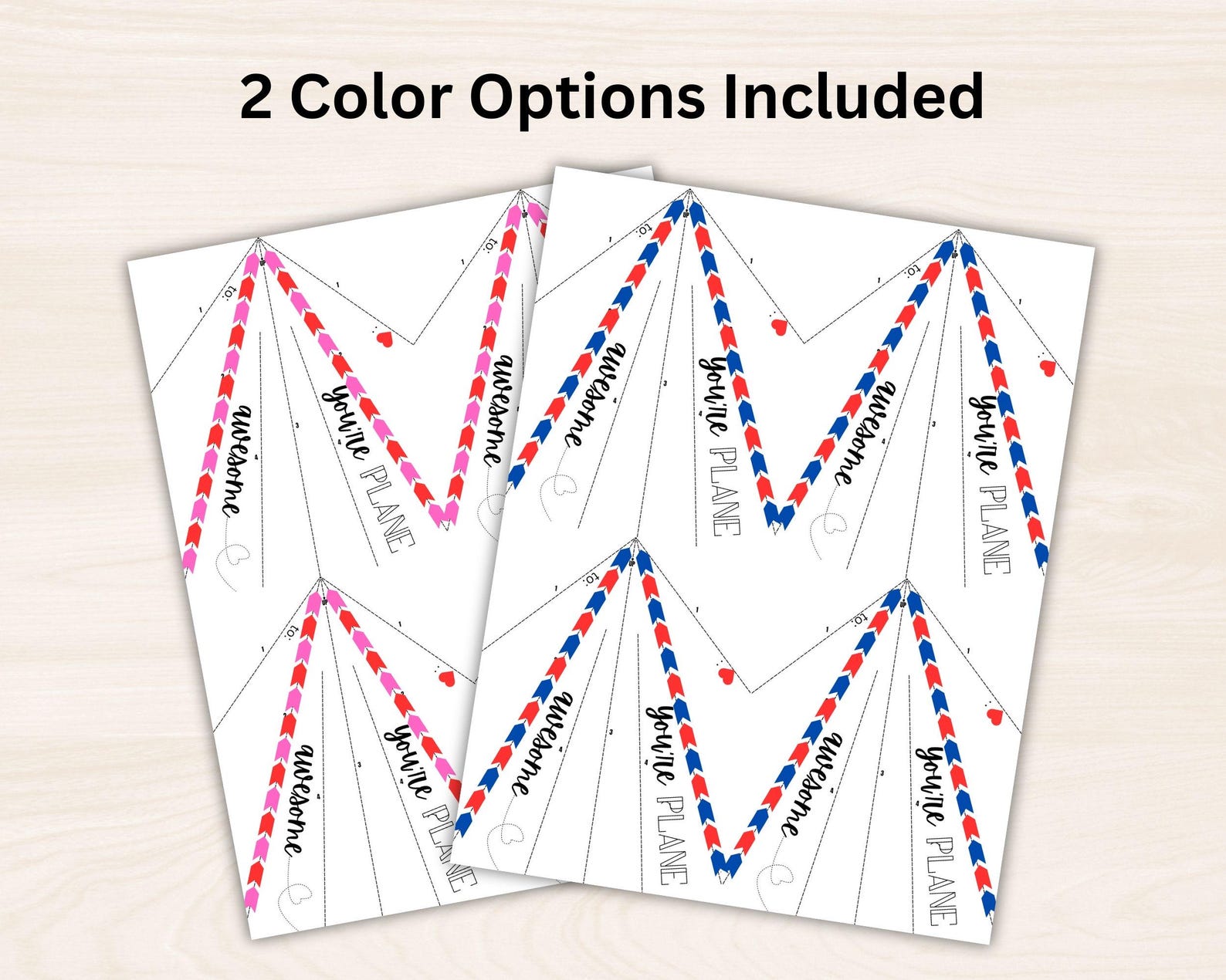 Editable Paper Airplane Valentines Printable, Valentines Card for Teens ...