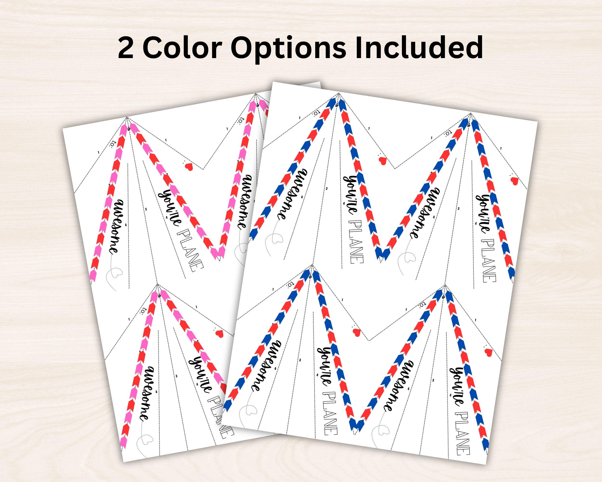 Editable Paper Airplane Valentines Printable, Valentines Card for Teens ...