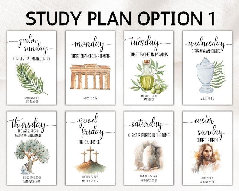 LDS Holy Week Cards, Easter Advent Holy Week Study Cards, Easter Story ...