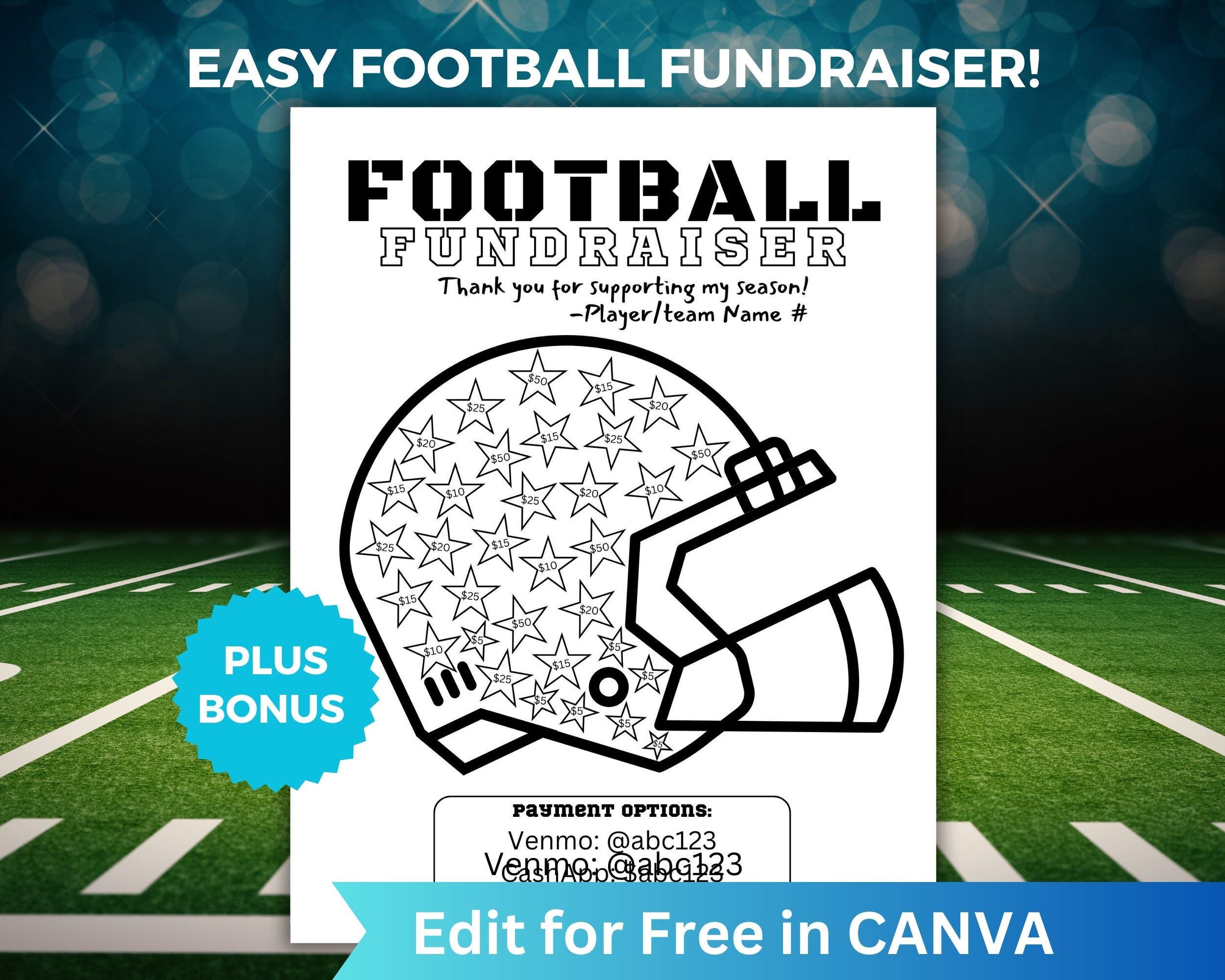 Editable Football Fundraiser Template, Easy Football Fundraiser Flyer ...