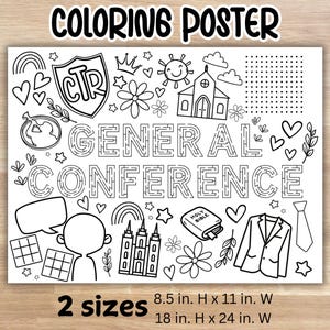 Giant LDS General Conference Coloring Poster, LDS General Conference ...