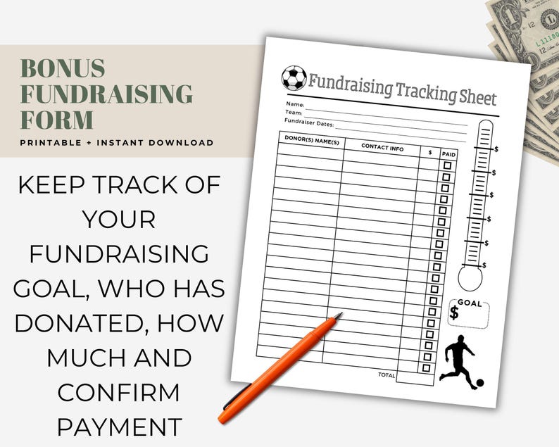 Soccer Fundraiser Template, Soccer Ball Fundraiser, Soccer Team ...