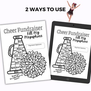 Fill My Megaphone Cheer Fundraiser Printable, Cheerleading Team ...