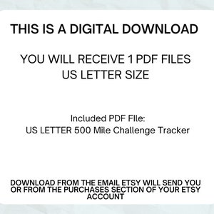 500 Mile Tracker Challenge Tracker, 500 Mile Walking Tracker, Walking ...