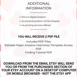 Editable Paper Airplane Valentines Printable, Valentines Card for Teens ...
