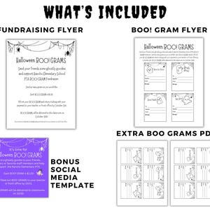 Editable Halloween Boo Grams Fundraiser, PTA PTO Fall Fundraiser ...