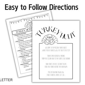 Thanksgiving Turkey Hunt Scavenger Hunt Party Game, Turkey Game for All ...