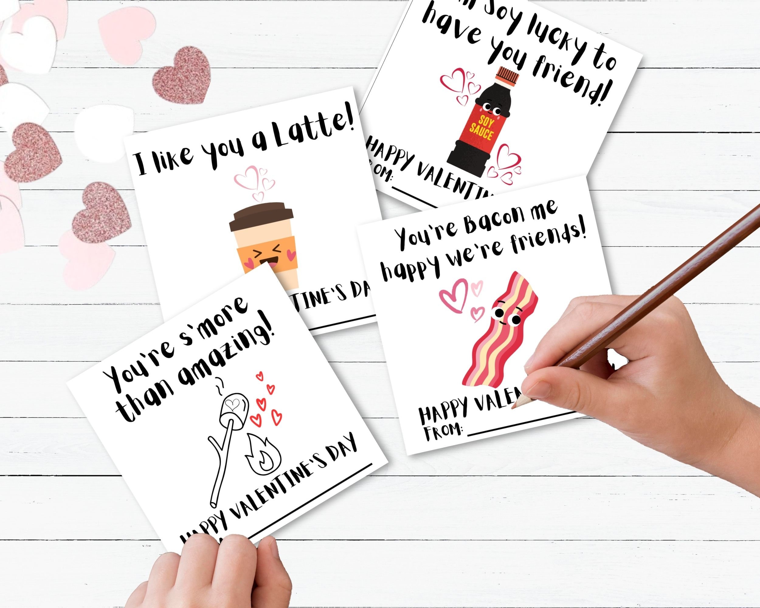 12 Punny Printable Valentine's Day Cards for Kids, Cute Food Pun ...