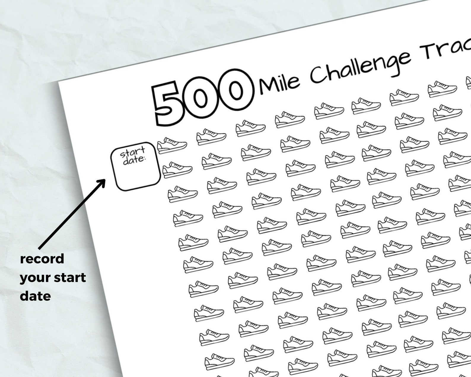 500 Mile Tracker Challenge Tracker, 500 Mile Walking Tracker, Walking ...