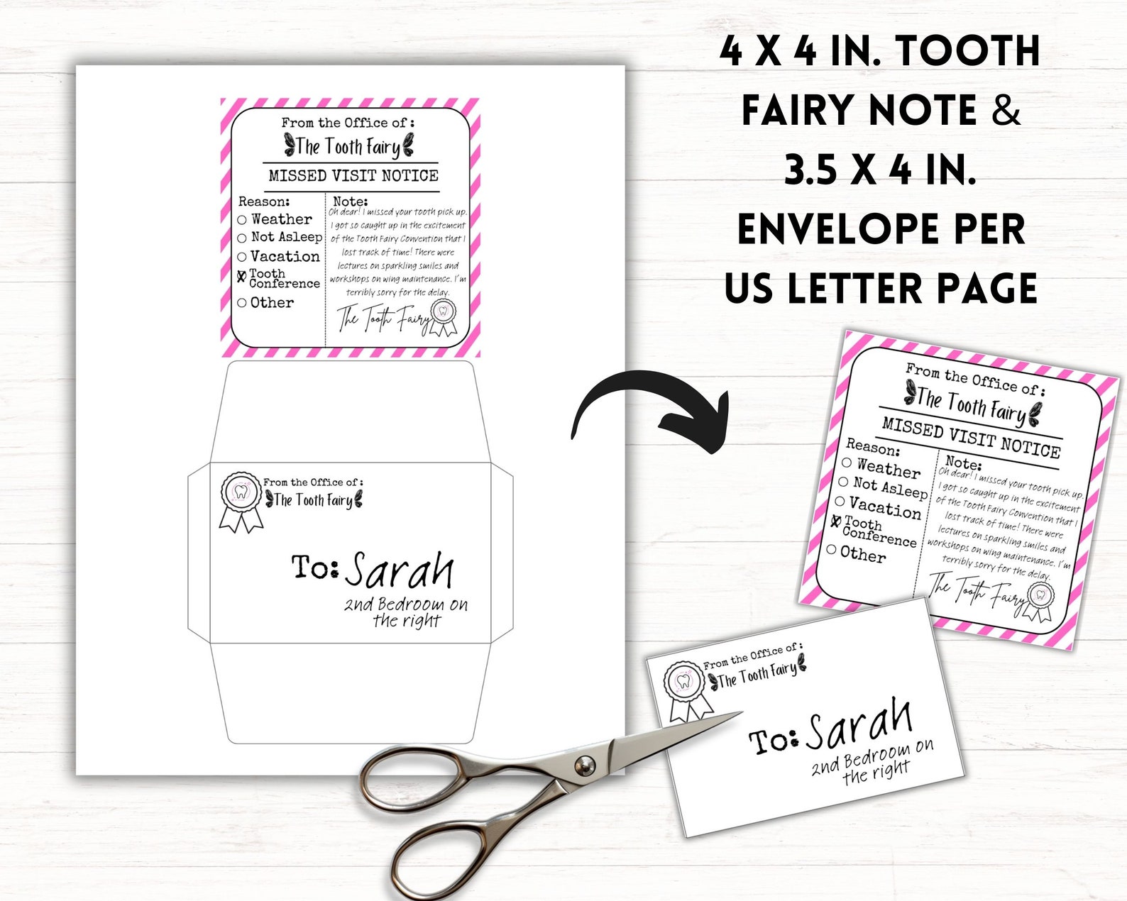 Editable Tooth Fairy Apology Letter, Tooth Fairy Forgot to Come Note ...