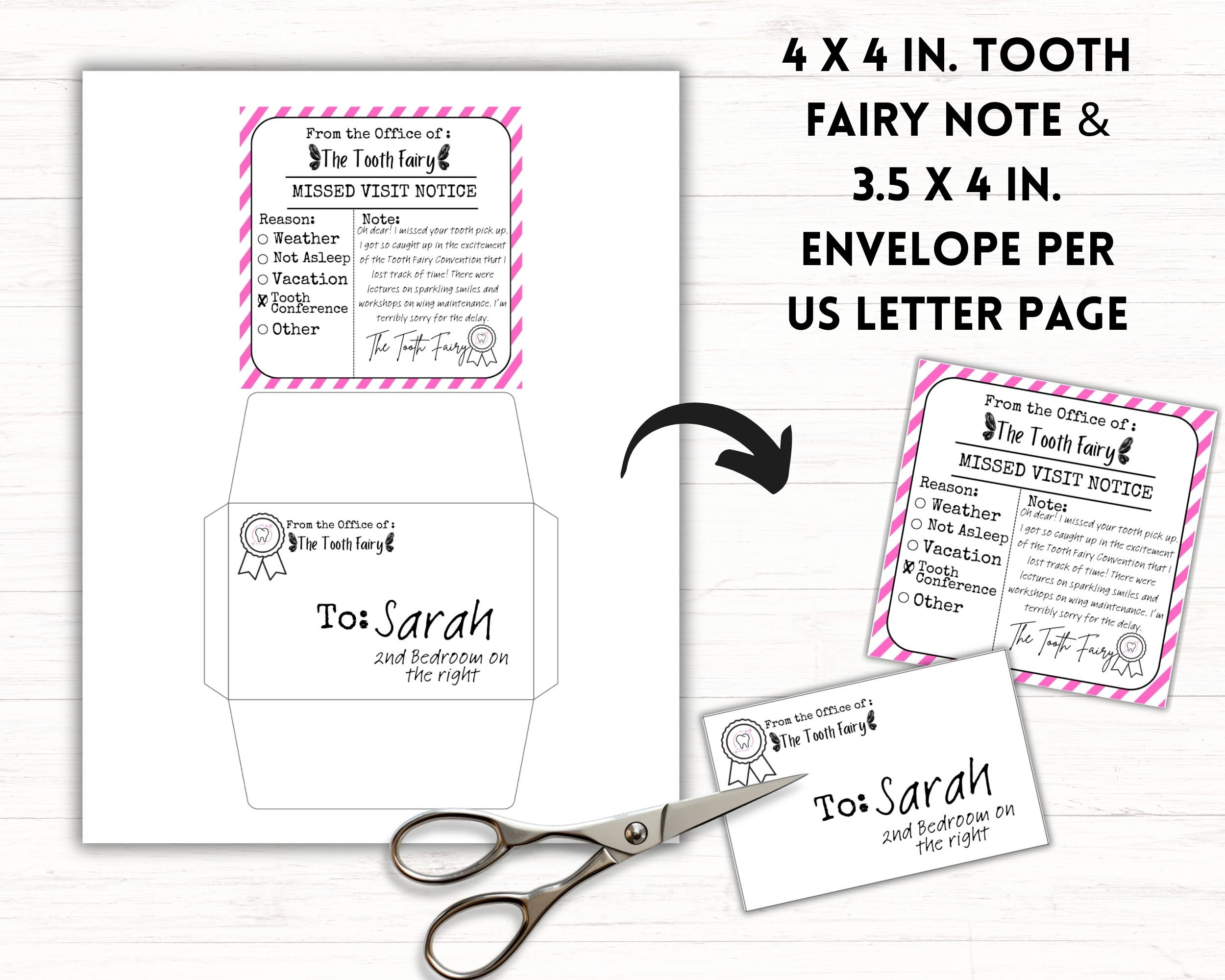 Editable Tooth Fairy Apology Letter, Tooth Fairy Forgot to Come Note ...