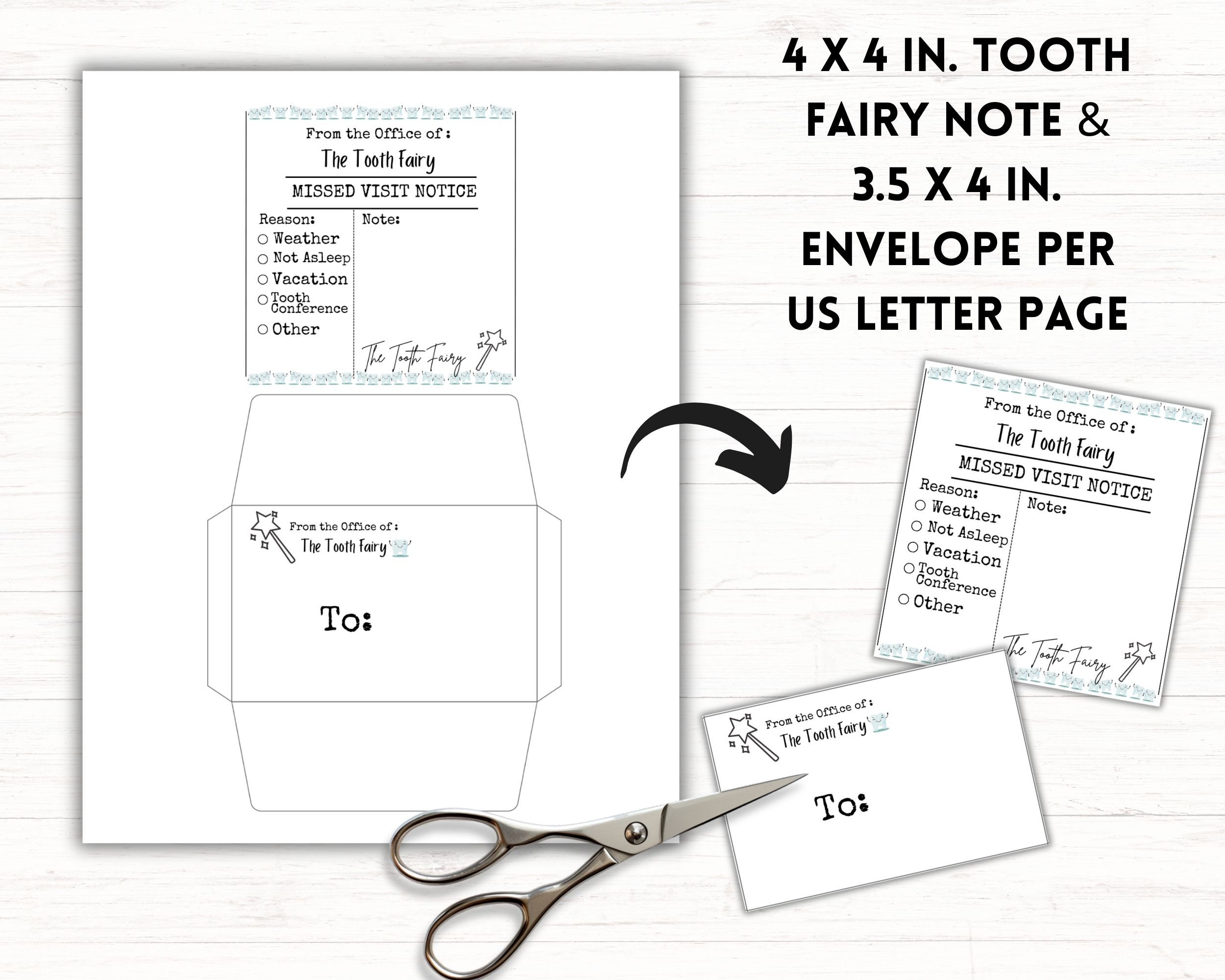 Printable Tooth Fairy Apology Letter, Tooth Fairy Forgot to Come Note ...