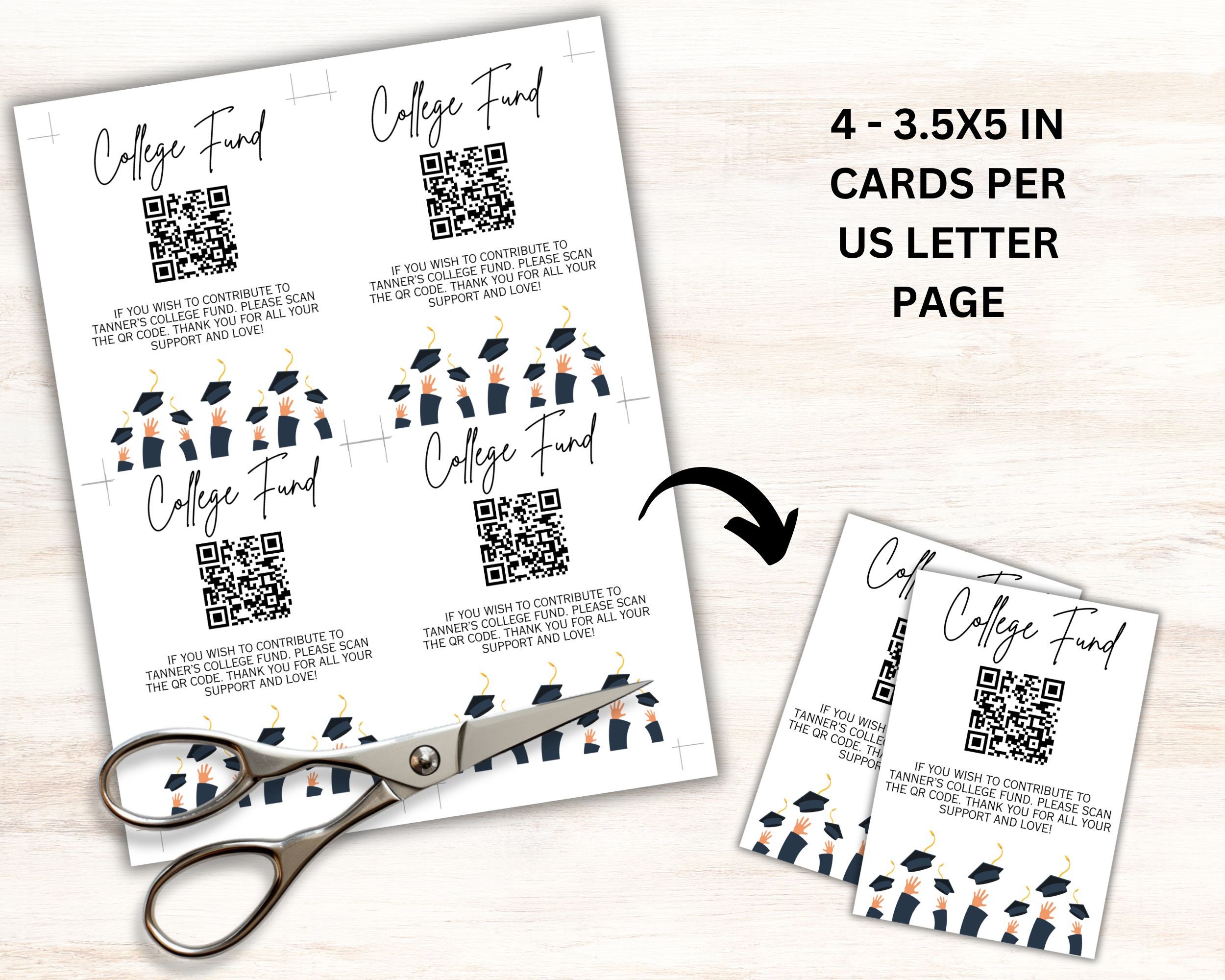 Printable Graduation Insert Cards, Editable Graduation Insert ...