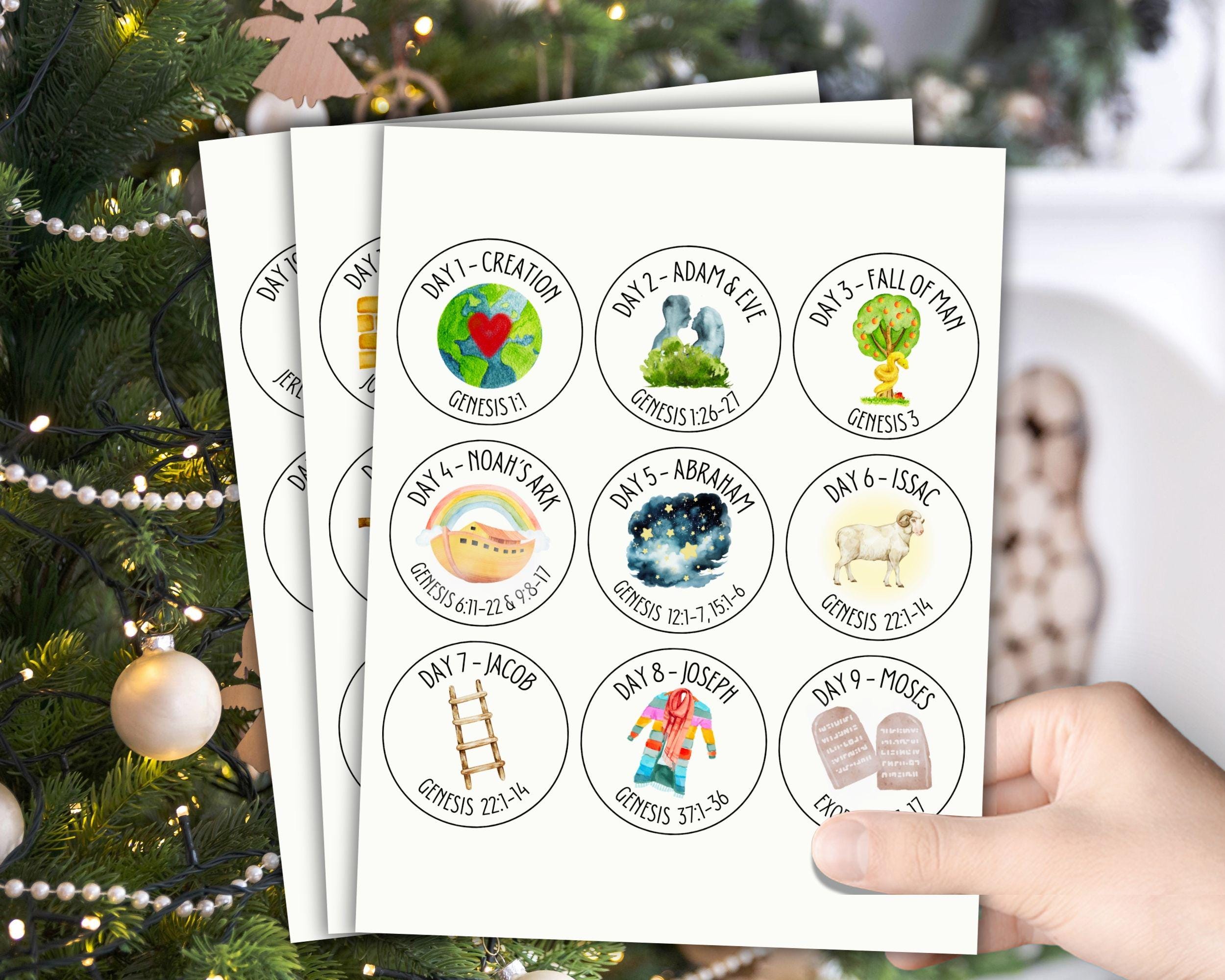 Jesse Tree Advent Ornaments Printable | Advent Countdown Decorations ...