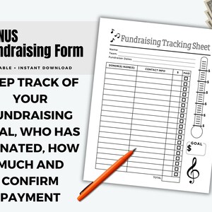 Editable Calendar Fundraiser, Unique Band Pick A Date to Donate ...