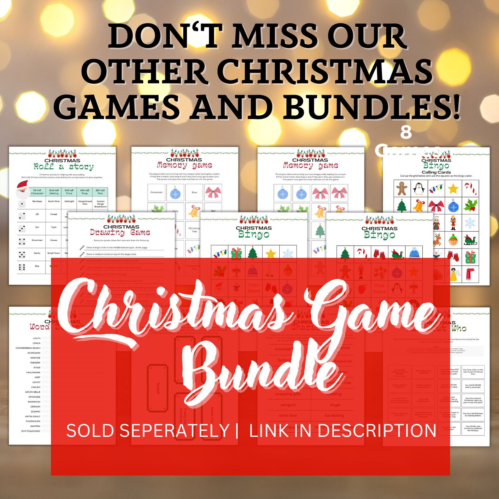 Christmas Word Scramble Game Word Scramble Holiday Game fun - Etsy