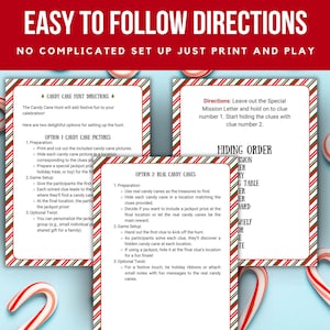 Indoor Candy Cane Scavenger Hunt, Candy Cane Hunt Escape Room Kit ...