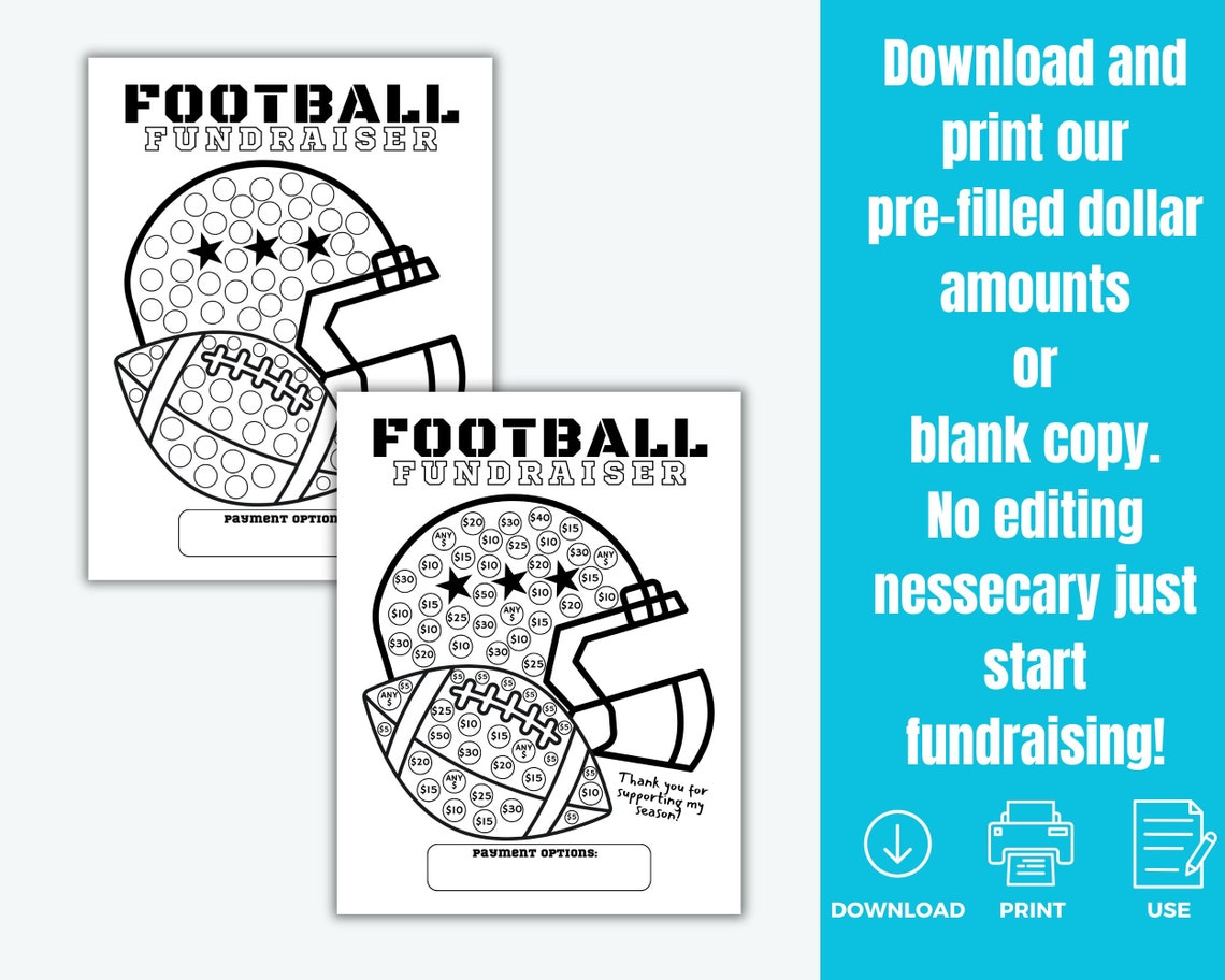 Editable Football Fundraiser Template, Easy Football Fundraiser Flyer ...