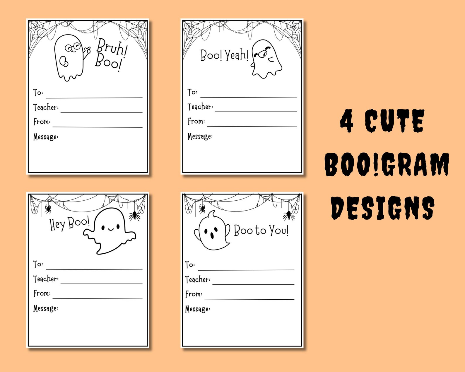 Editable Halloween Boo Grams Fundraiser, PTA PTO Fall Fundraiser ...