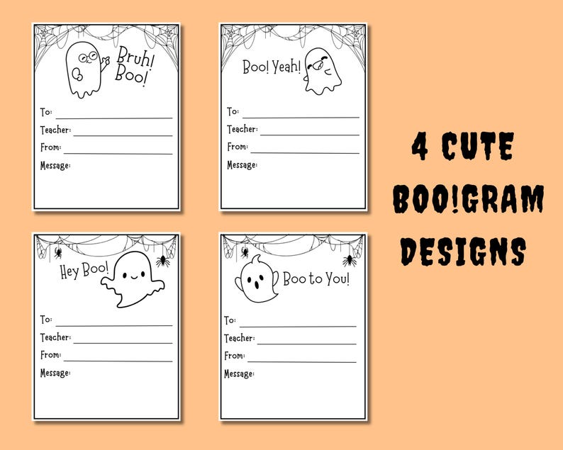 Editable Halloween Boo Grams Fundraiser, PTA PTO Fall Fundraiser ...