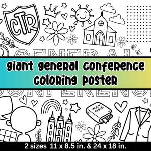 Giant LDS General Conference Coloring Poster, LDS General Conference ...