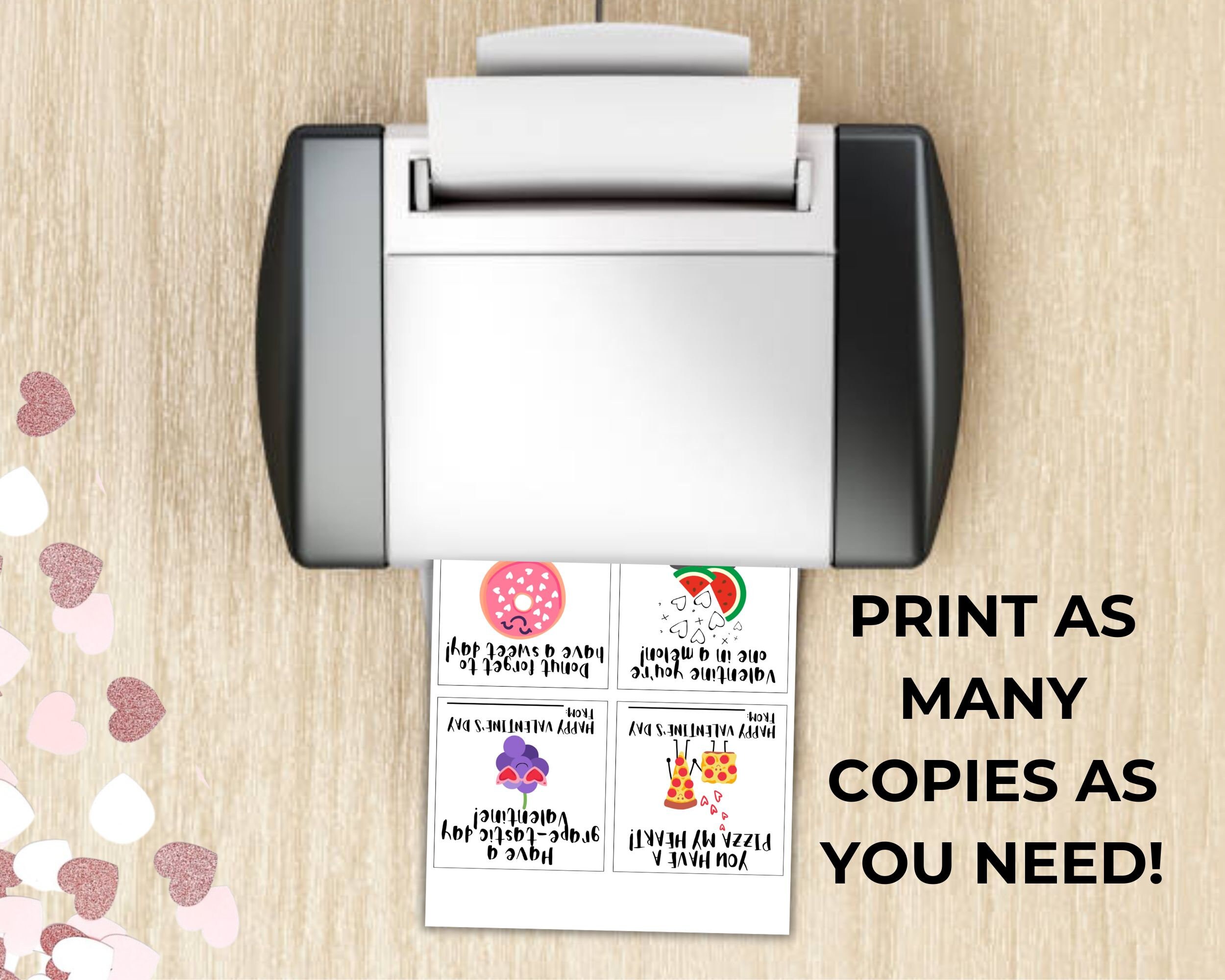 12 Punny Printable Valentine's Day Cards for Kids, Cute Food Pun ...