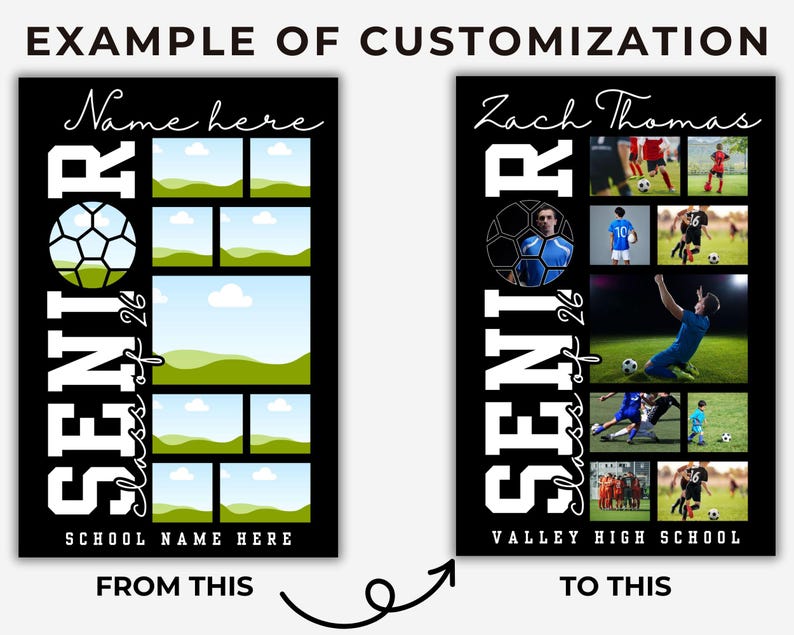 Soccer Senior Gift, Soccer Senior Night Poster Canva Template, 2026 ...