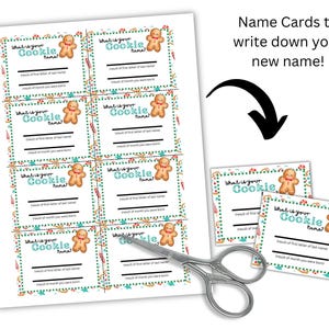 What's Your Cookie Name Game, Christmas Cookie Exchange Party, Holiday ...
