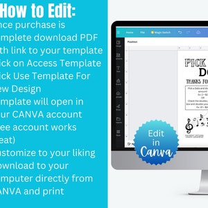 Editable Calendar Fundraiser, Unique Band Pick A Date to Donate ...