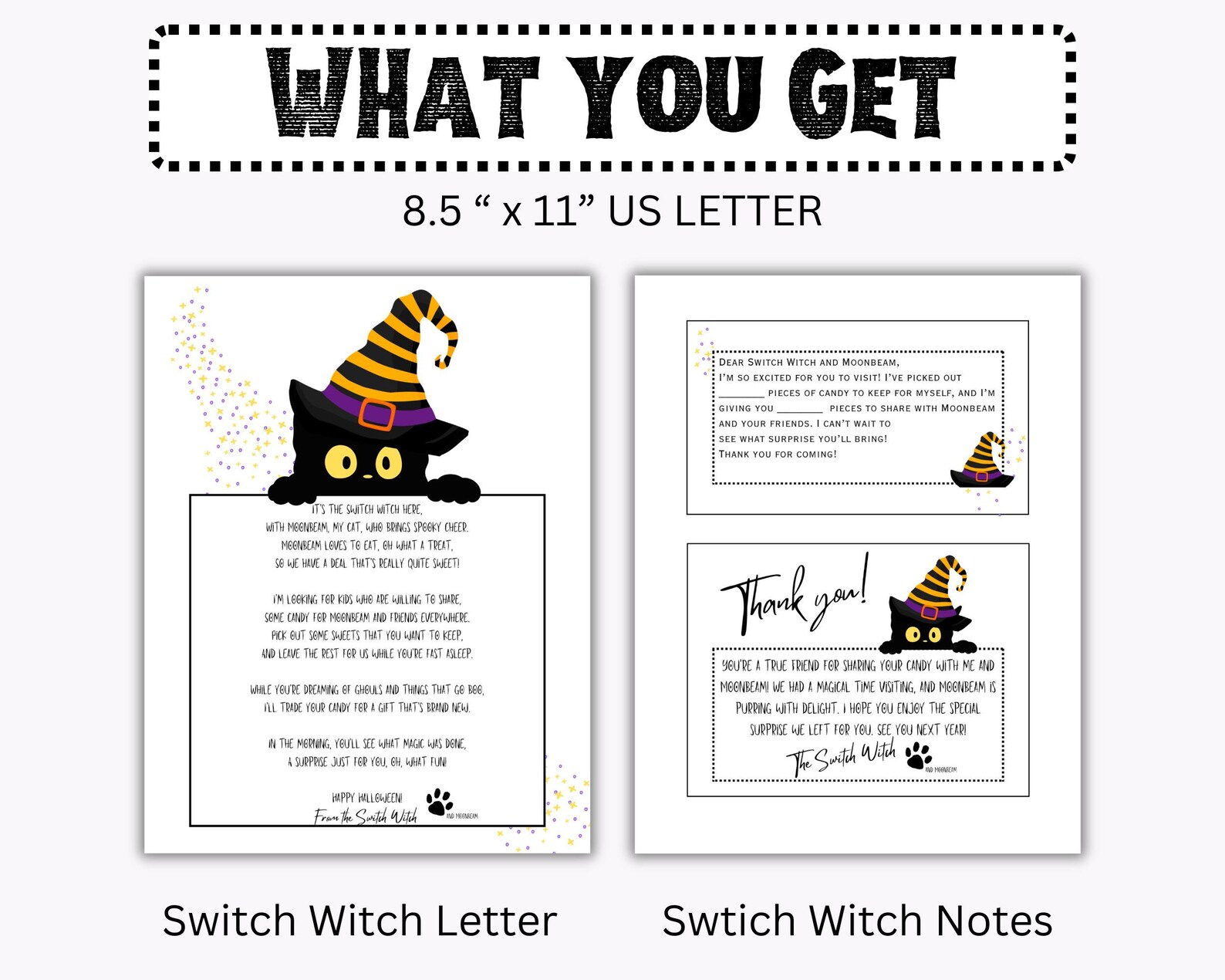Kids Switch Witch Letter Printable, Candy Witch Halloween Tradition ...
