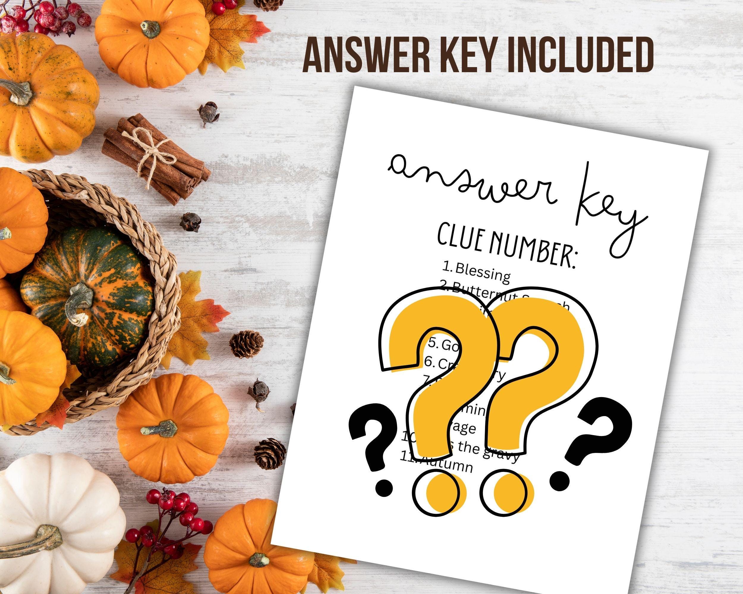 Printable Escape Room Kit, Thanksgiving Escape Room Party Game for ...