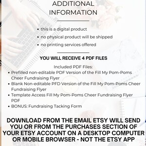 Cheer Fundraiser Flyer Fill My Pom Poms, Cheerleading Team Fundraising ...