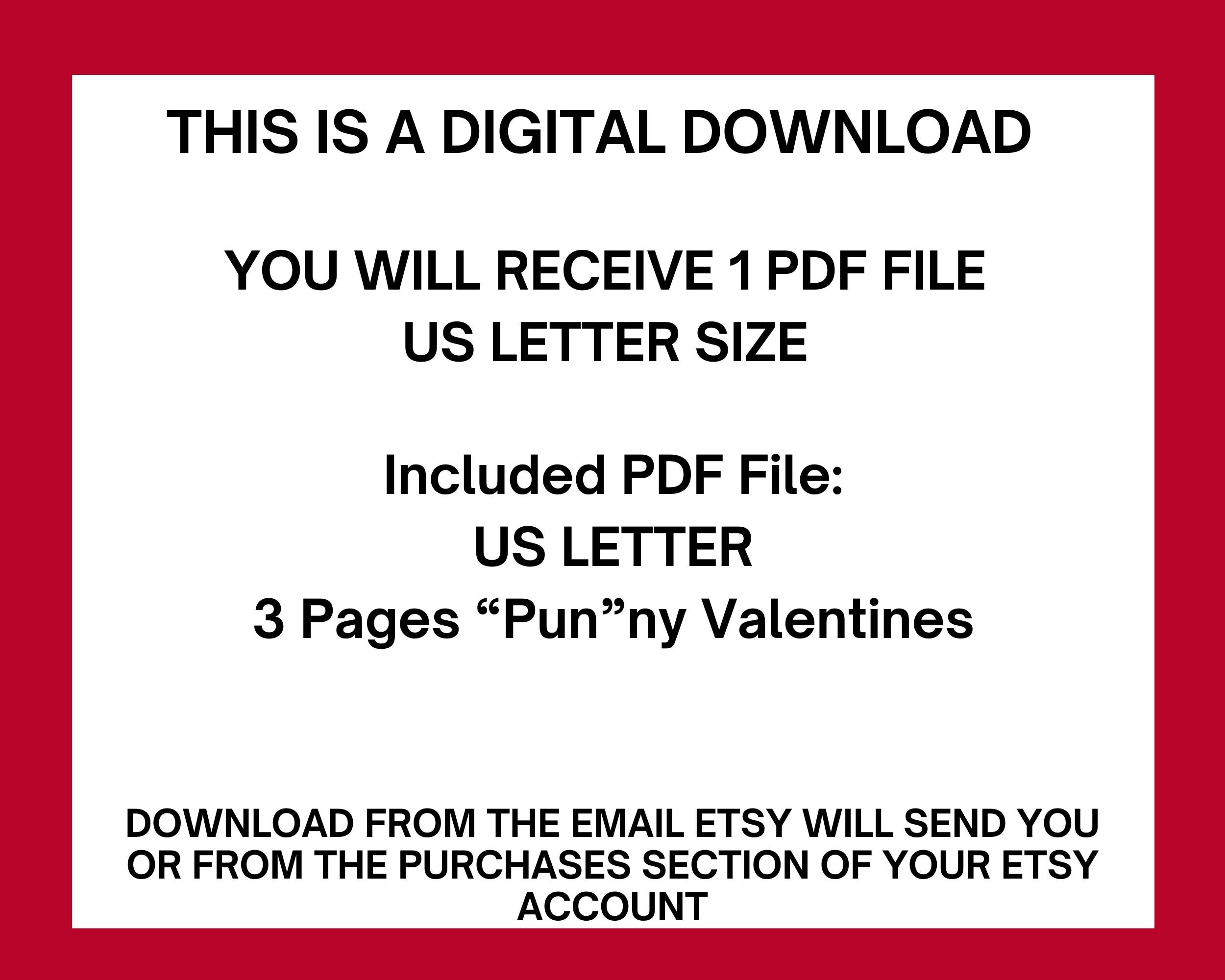 12 Punny Printable Valentine's Day Cards for Kids, Cute Food Pun ...