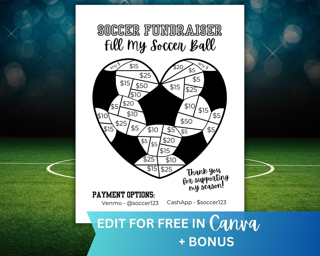 Soccer Fundraiser Template, Soccer Ball Fundraiser, Soccer Team ...
