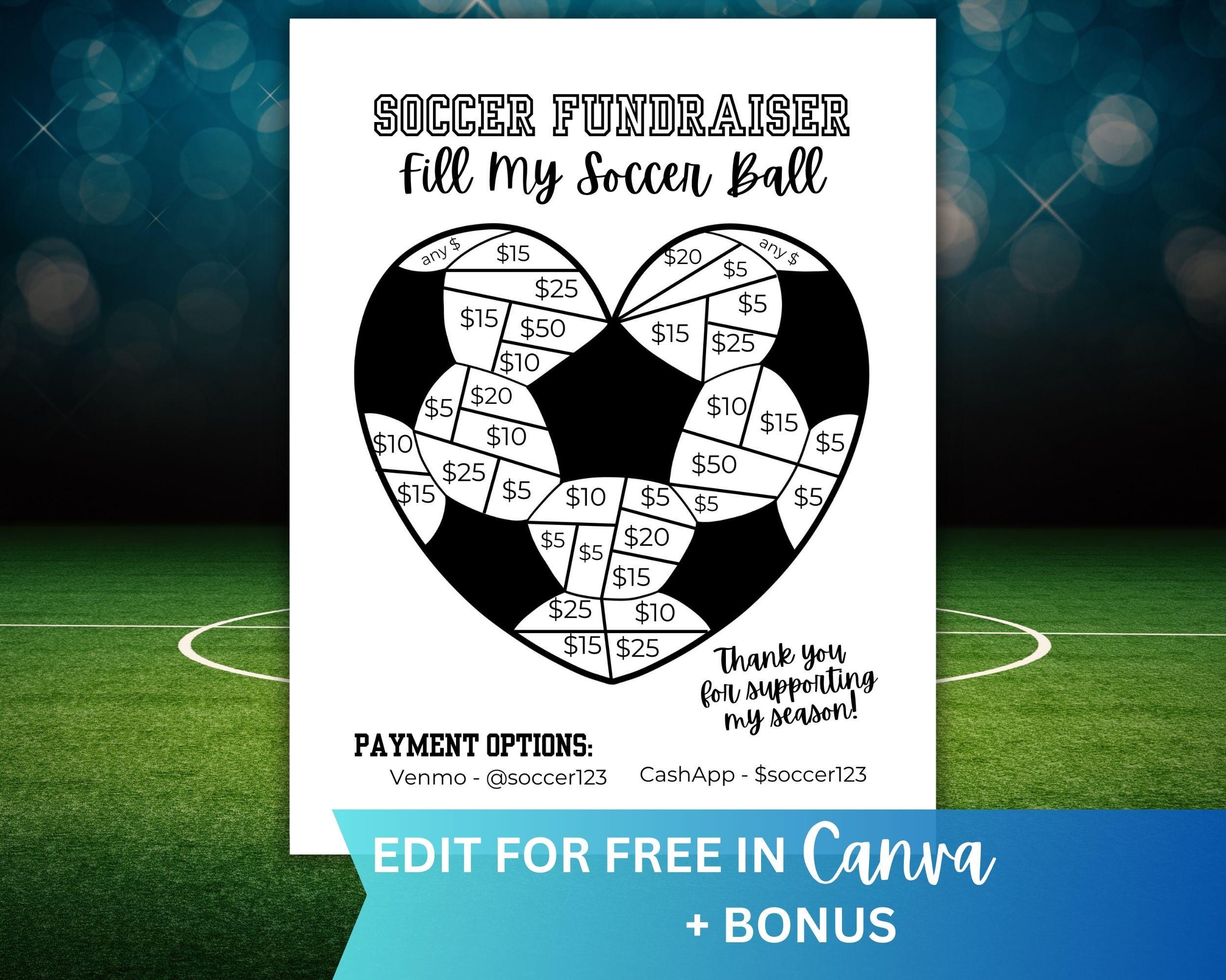 Soccer Fundraiser Template, Soccer Ball Fundraiser, Soccer Team ...